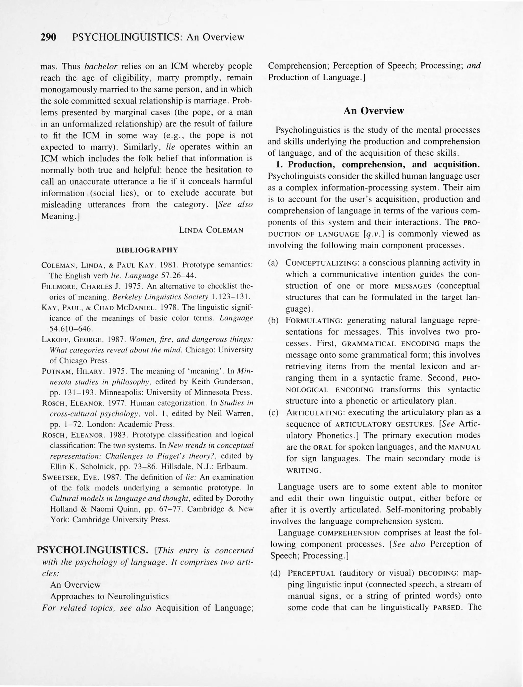 Psycholinguistics | PDF