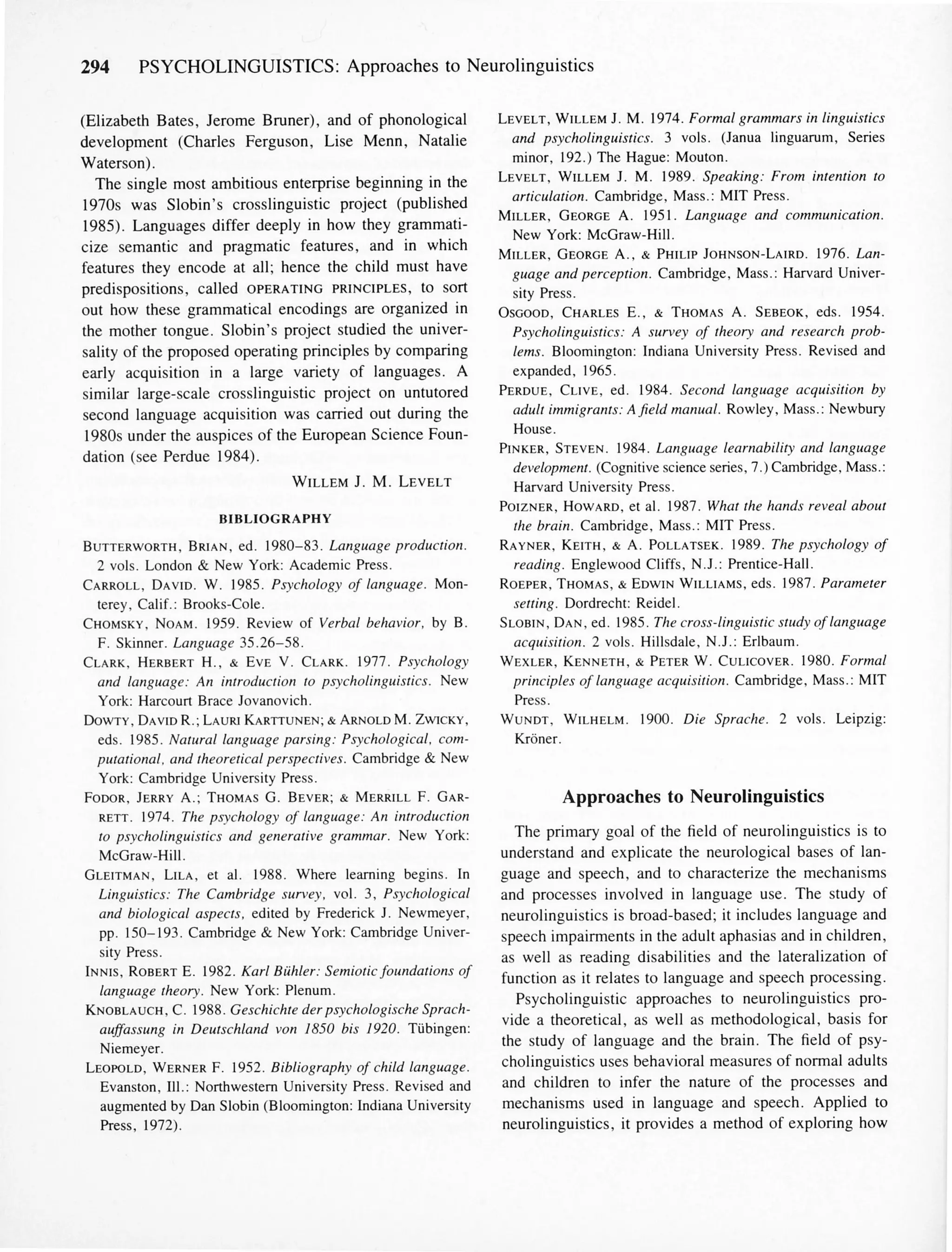 Psycholinguistics | PDF