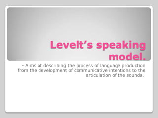 Psycholinguistics | PPTX