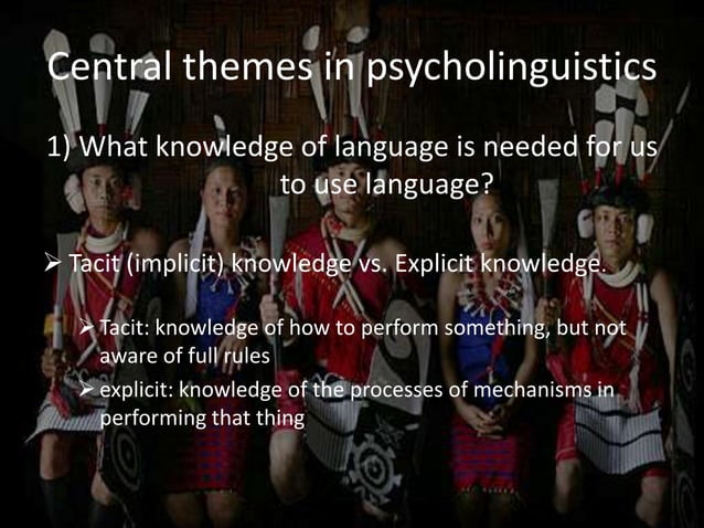 Psycholinguistics | PPTX | Science