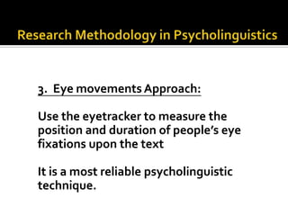 Psycholinguistics | PPTX