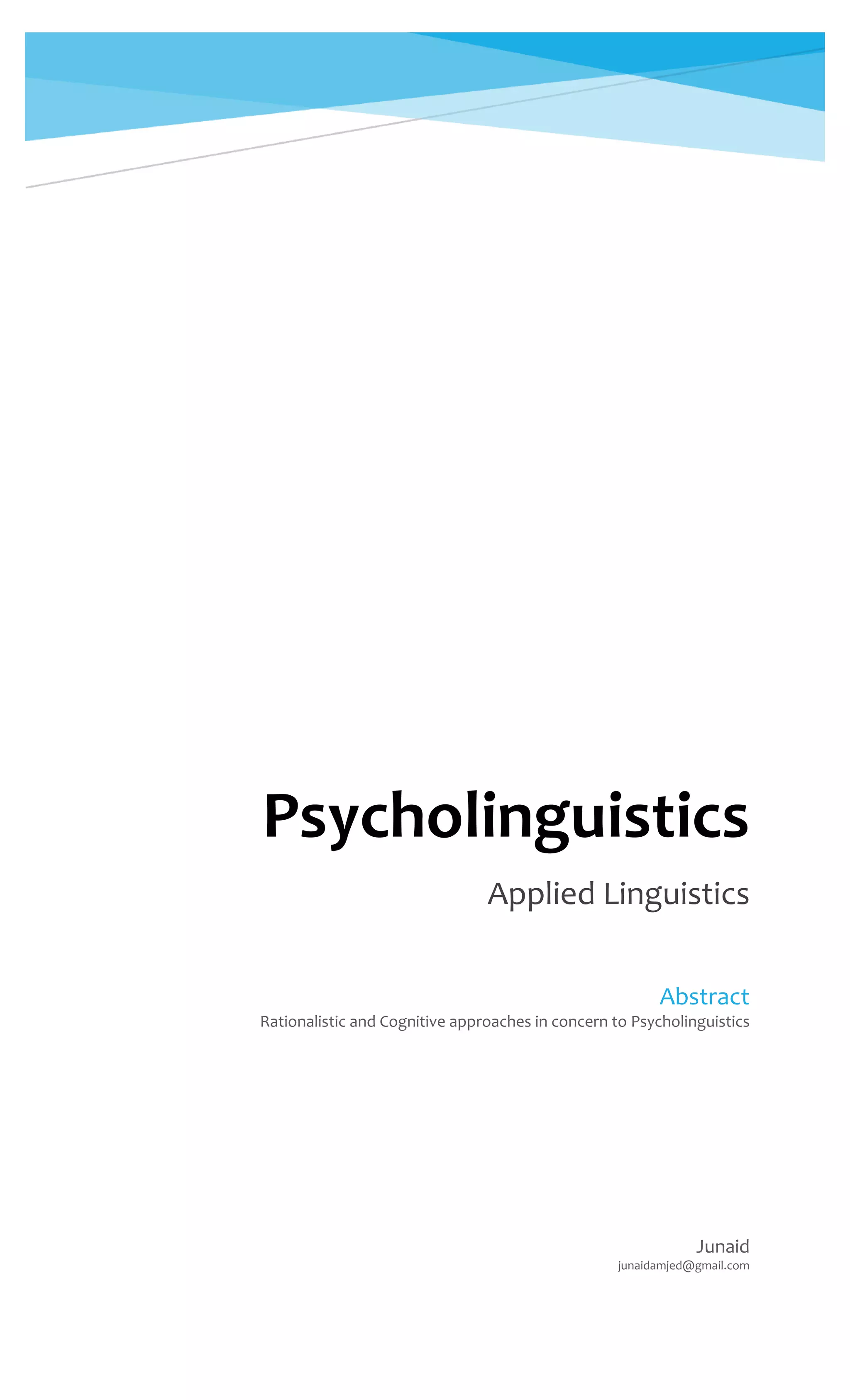 Psycholinguistics | PDF | Science