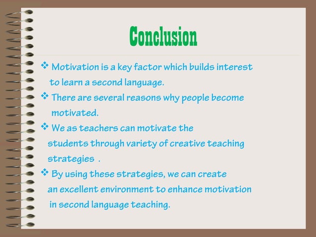 motivation in learning a second language | PPT | Homework and Study ...