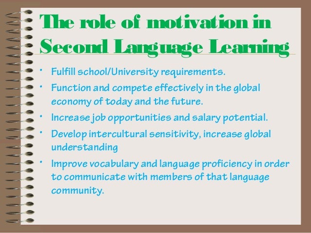 motivation in learning a second language