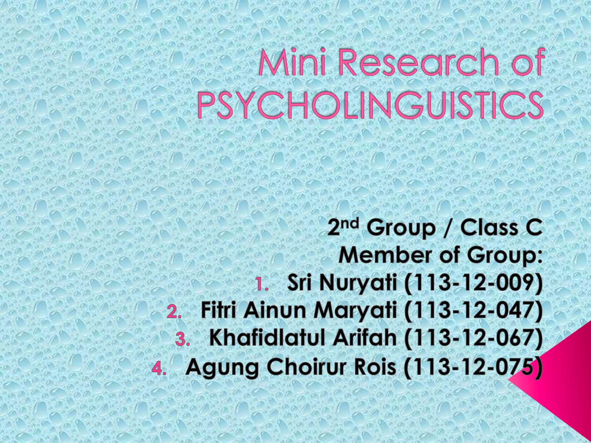 Psycholinguistics | PPTX