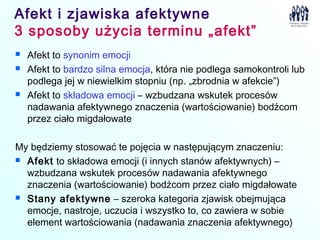 Psychologia emocji i motywacji 3 4 | PPT