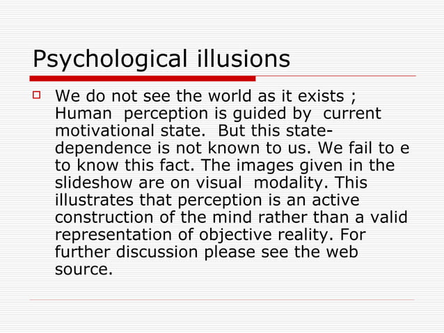 Psychological Illusions | PPT