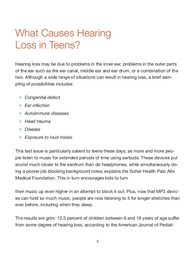 Hearing Loss In Teenagers