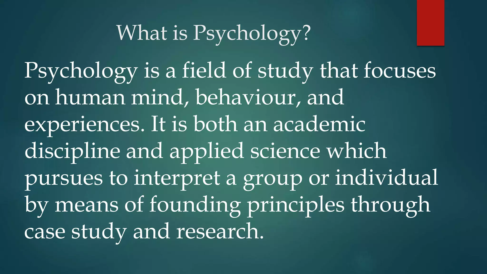 Psychological approach | PPTX