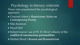 Psychological approach | PPTX