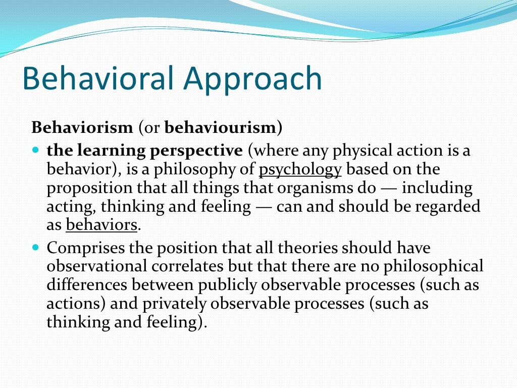 Psychological Approaches