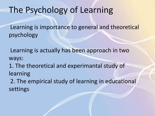 Psychological approaches to language and learning, Stern | PPTX