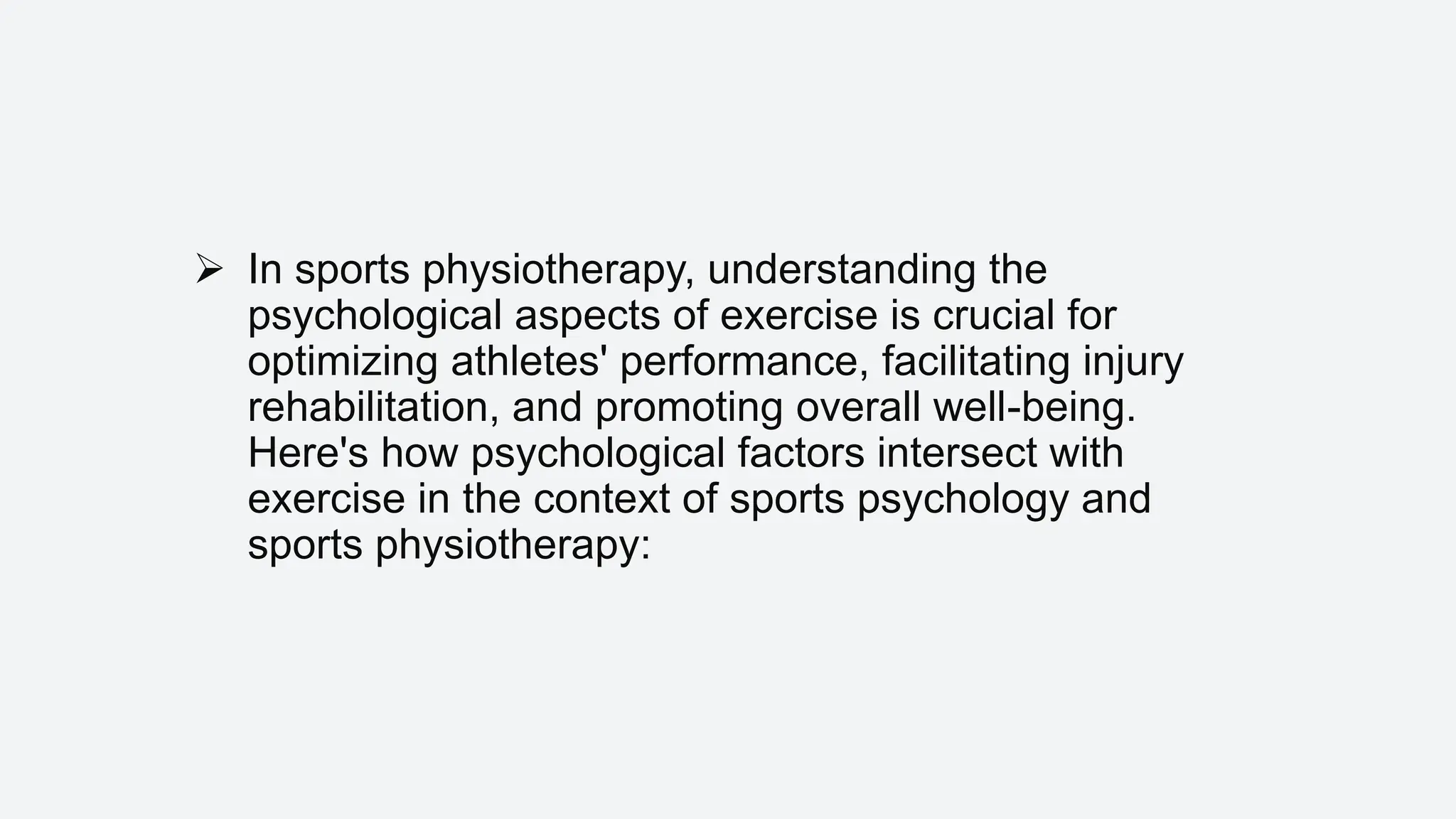 Psychological aspects of Exercise I Sports Psychology | PPTX