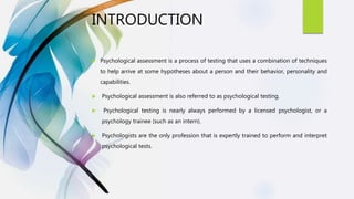 Psychological Assessment | PPTX