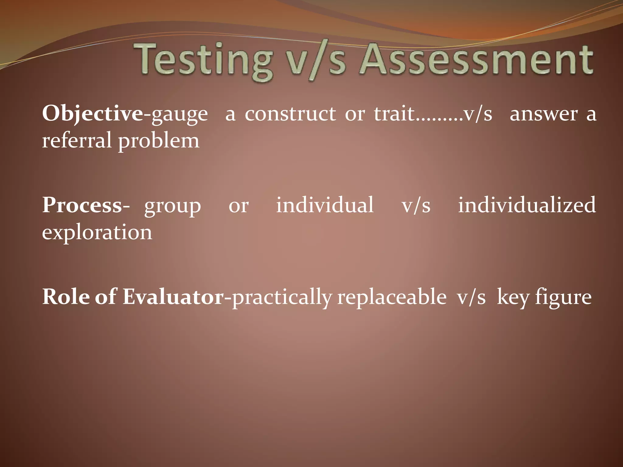 Psychological assessment introduction | PPTX