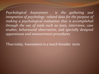 Psychological Assessment
