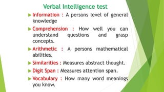 Psychological assessment and test | PPTX