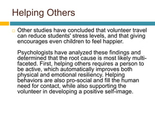 Psychological Benefits of Helping Others | PPTX