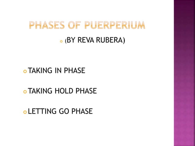 Psychological changes in post partum period | PPTX