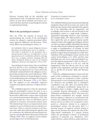 Psychological contract | PDF