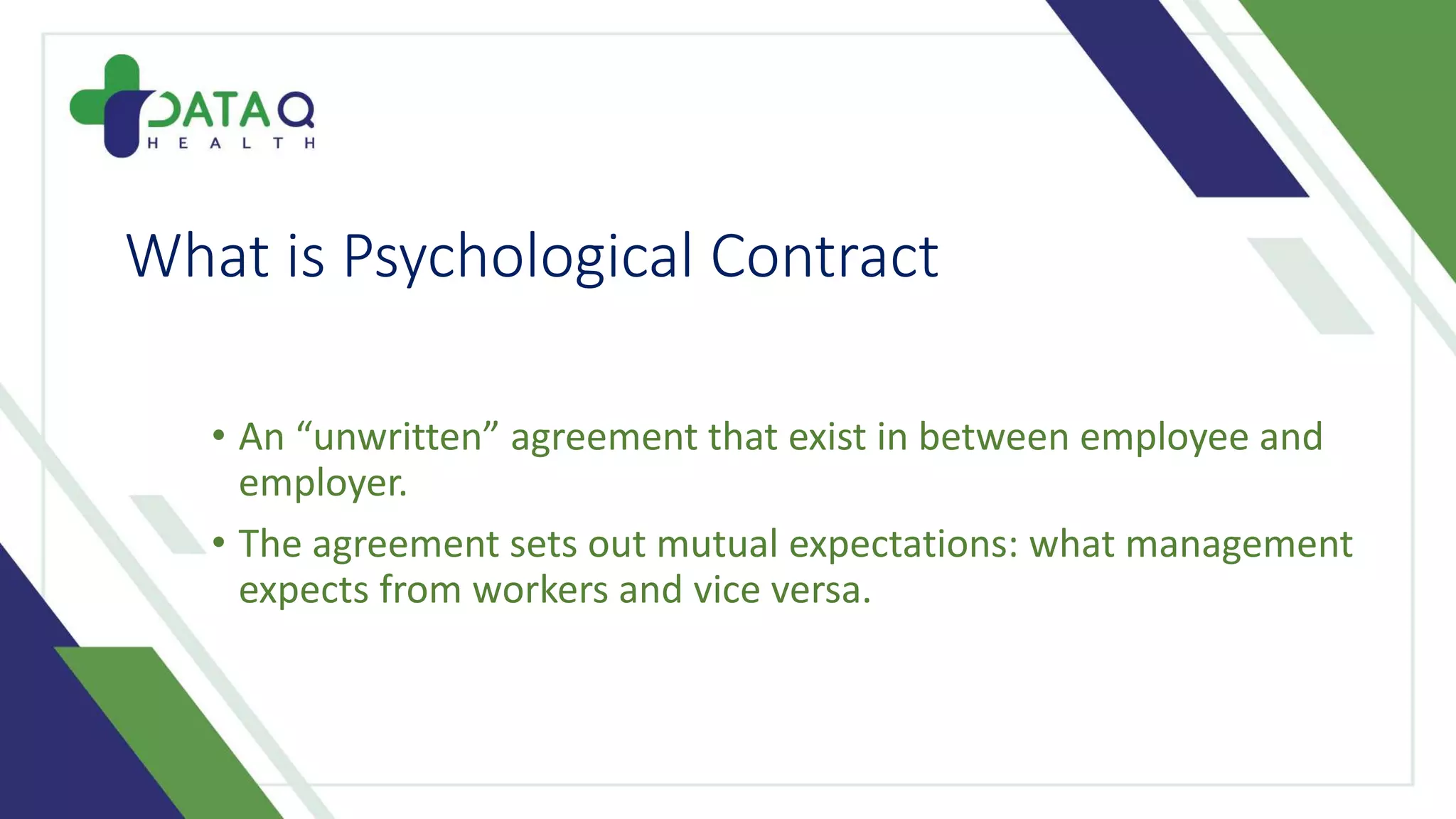Psychological contract | PPTX