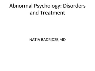 Psychological Disorders 1.powerpoint presentation | PPT