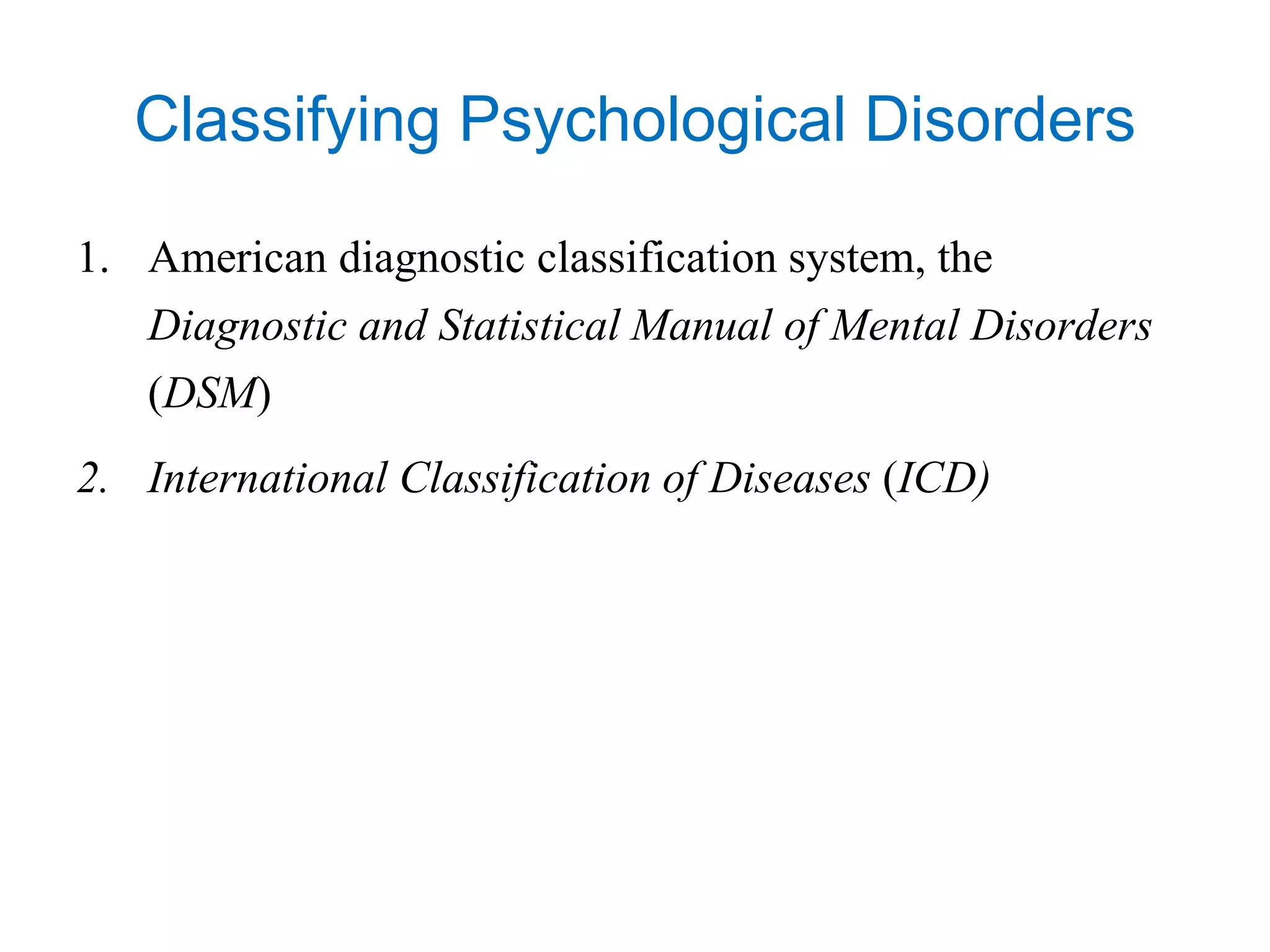 Psychological disorders and treatment | PPTX