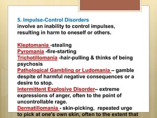 Complete Psychological Disorders List | PPTX