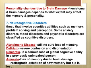Complete Psychological Disorders List | PPTX