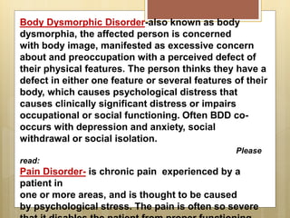 Complete Psychological Disorders List | PPTX