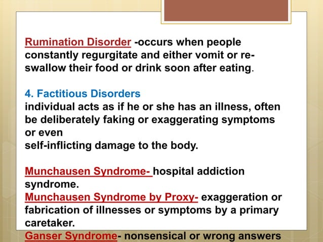 Complete Psychological Disorders List | PPTX | Mental Health | Diseases ...