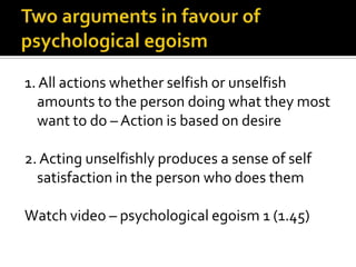 Psychological egoism | PPTX