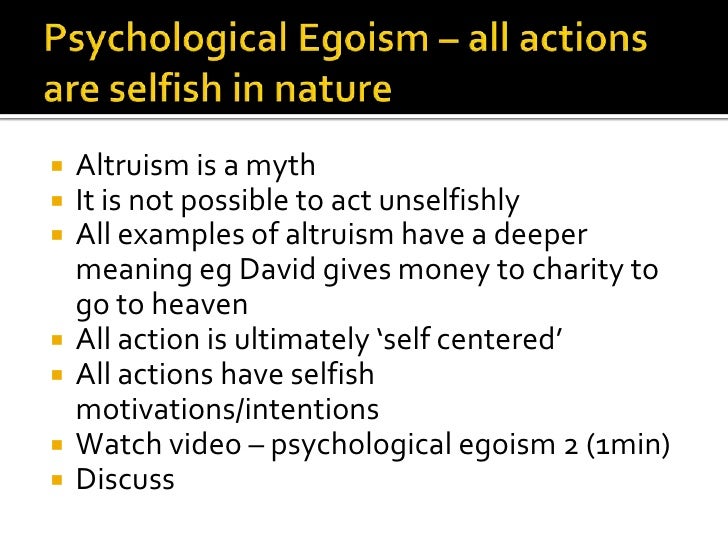 Egoistic Meaning