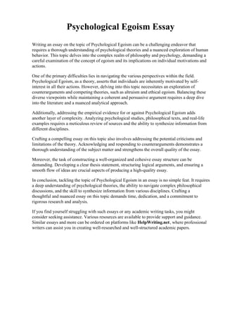 Psychological Egoism Essay.pdf