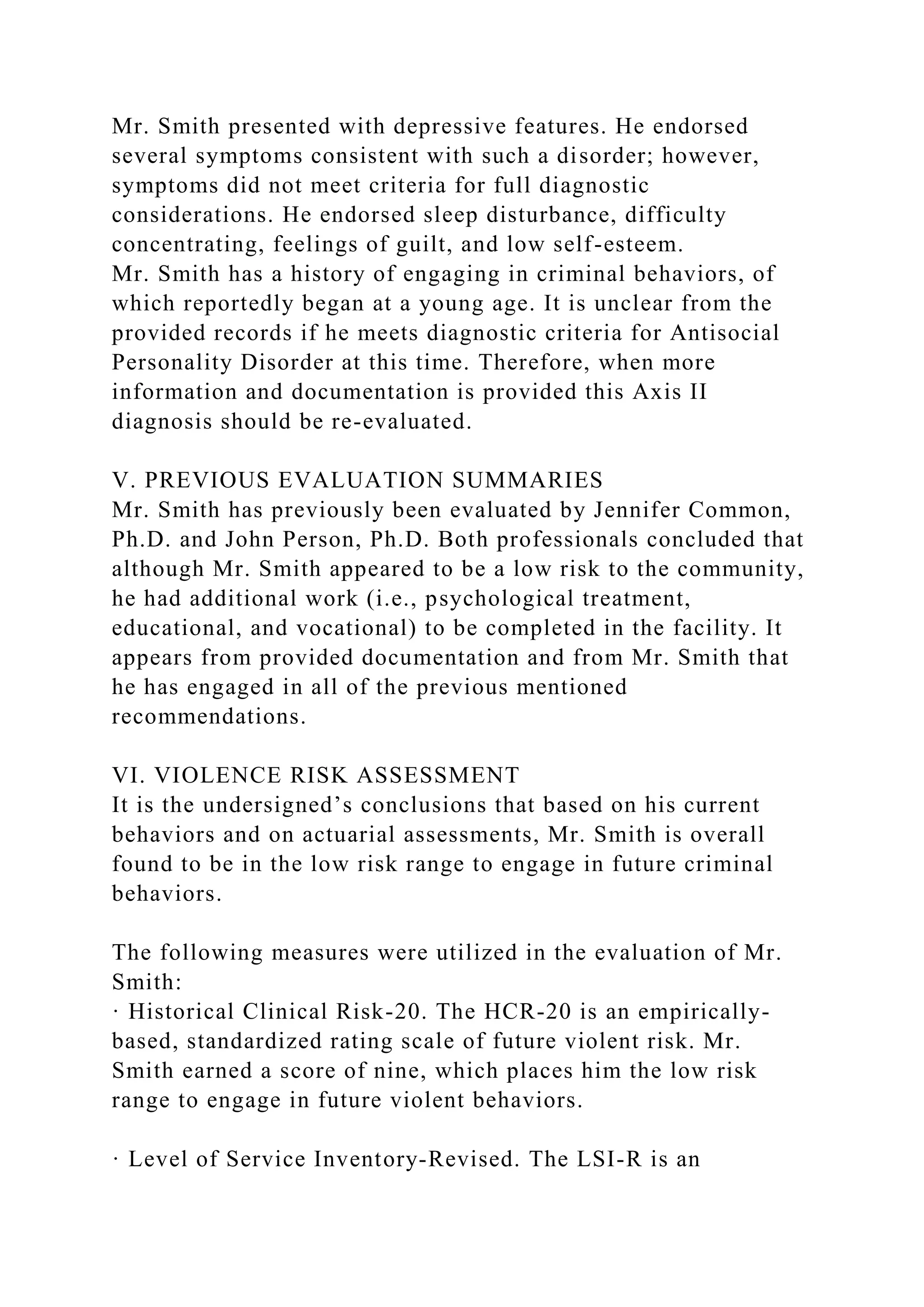 Psychological Evaluation and Risk AssessmentBoard of Parole.docx