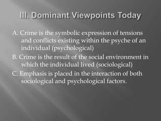 Psychological explanations of criminal behavior | PPTX