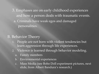 Psychological explanations of criminal behavior | PPTX