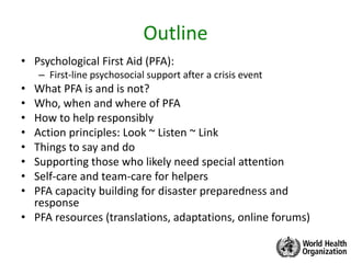 Psychological First Aid for All the Students | PDF