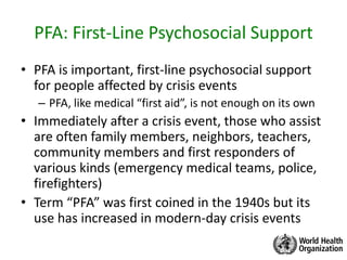 Psychological First Aid for All the Students | PDF