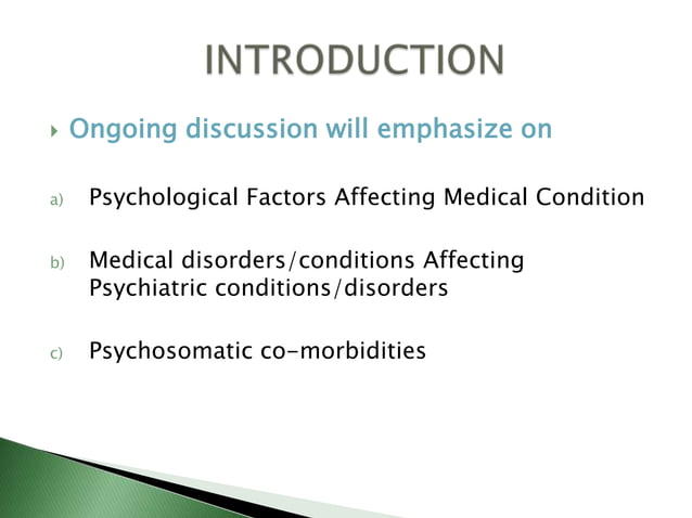 Psychological Factors Affecting Medical Condition | PPTX