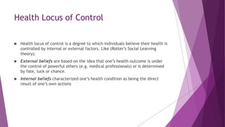 Psychological Factors influence on health | PPTX