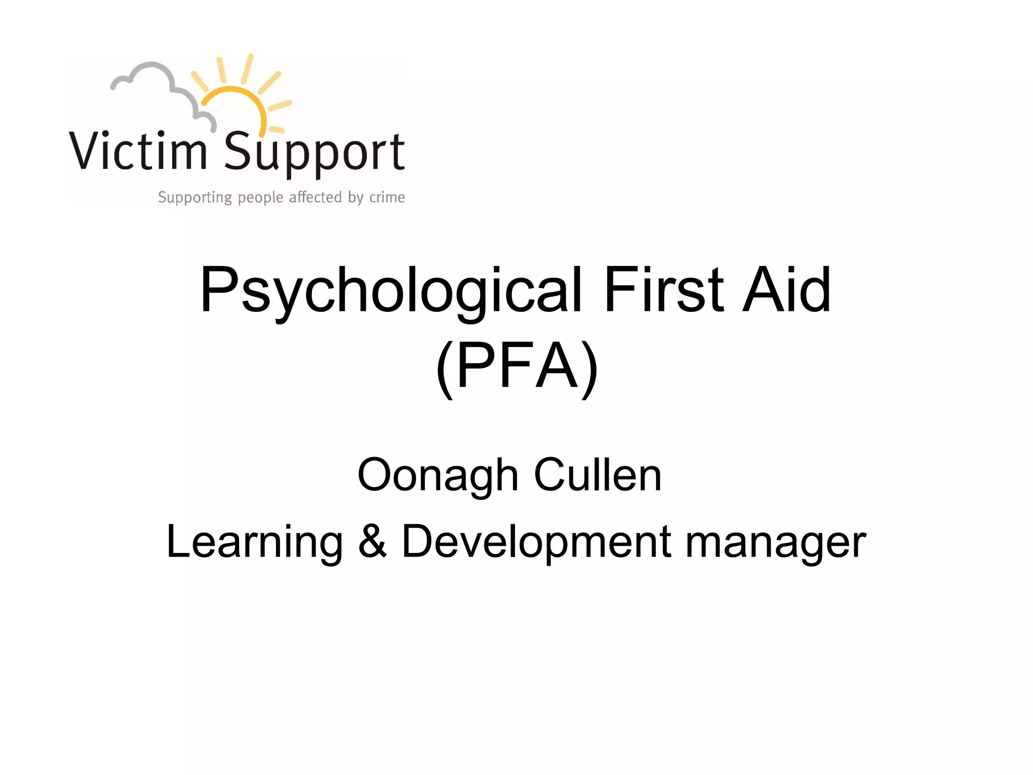 Psychological first aid | PPT