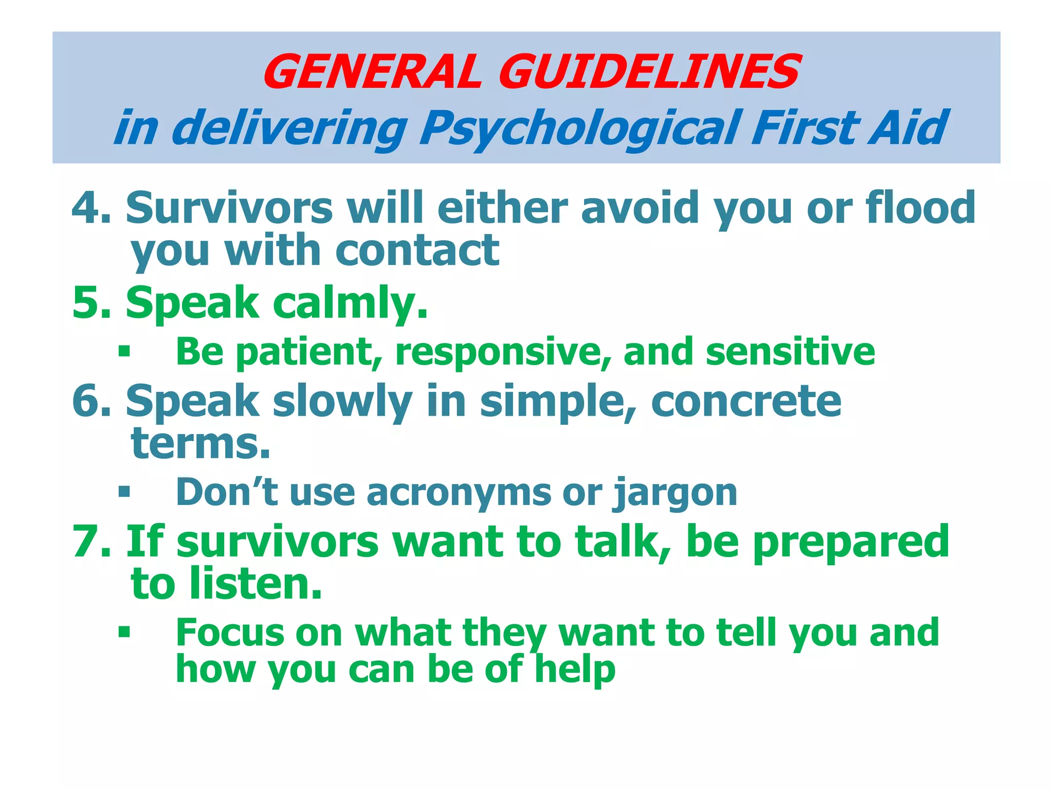 Psychological First Aid | PPTX