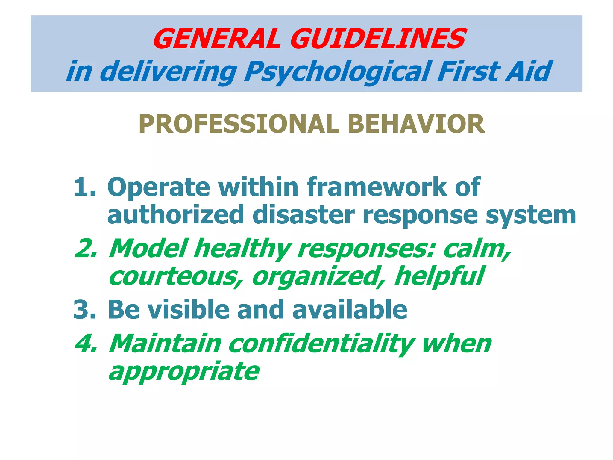 Psychological First Aid | PPTX