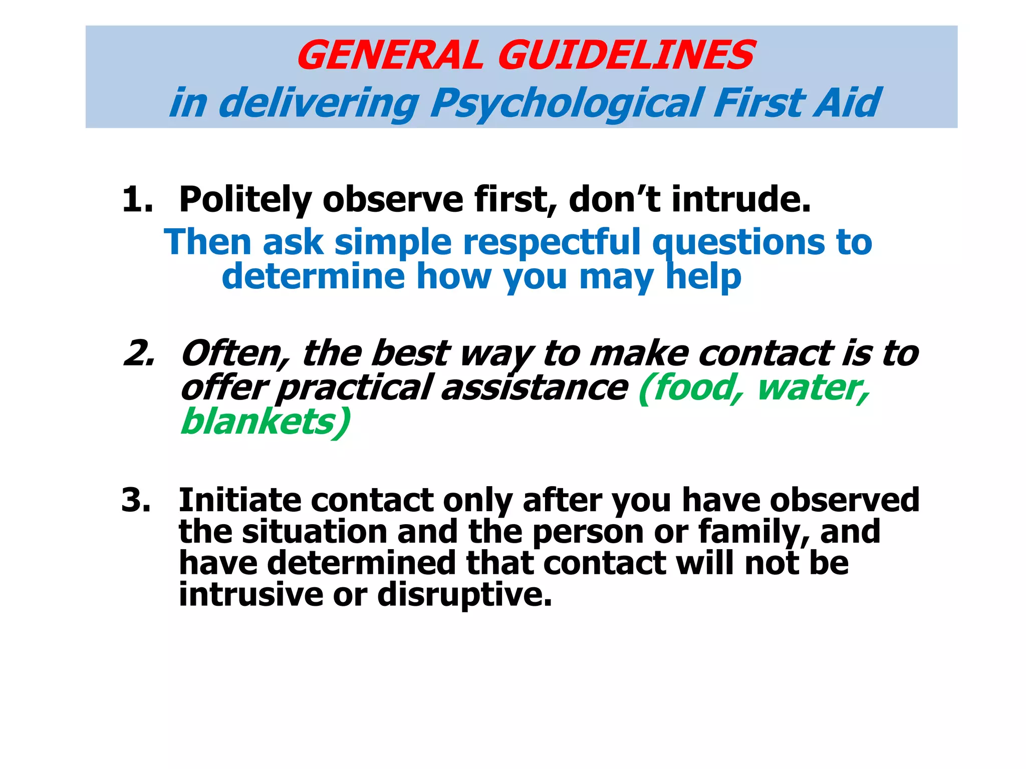 Psychological First Aid | PPTX