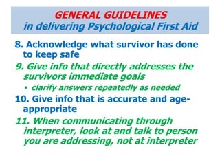 Psychological First Aid | PPTX