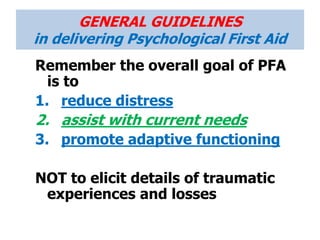 Psychological First Aid | PPTX