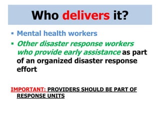 Psychological First Aid | PPTX