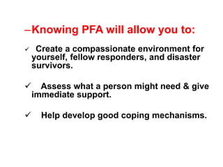 Psychological first aid mam 2014 06 | PPTX