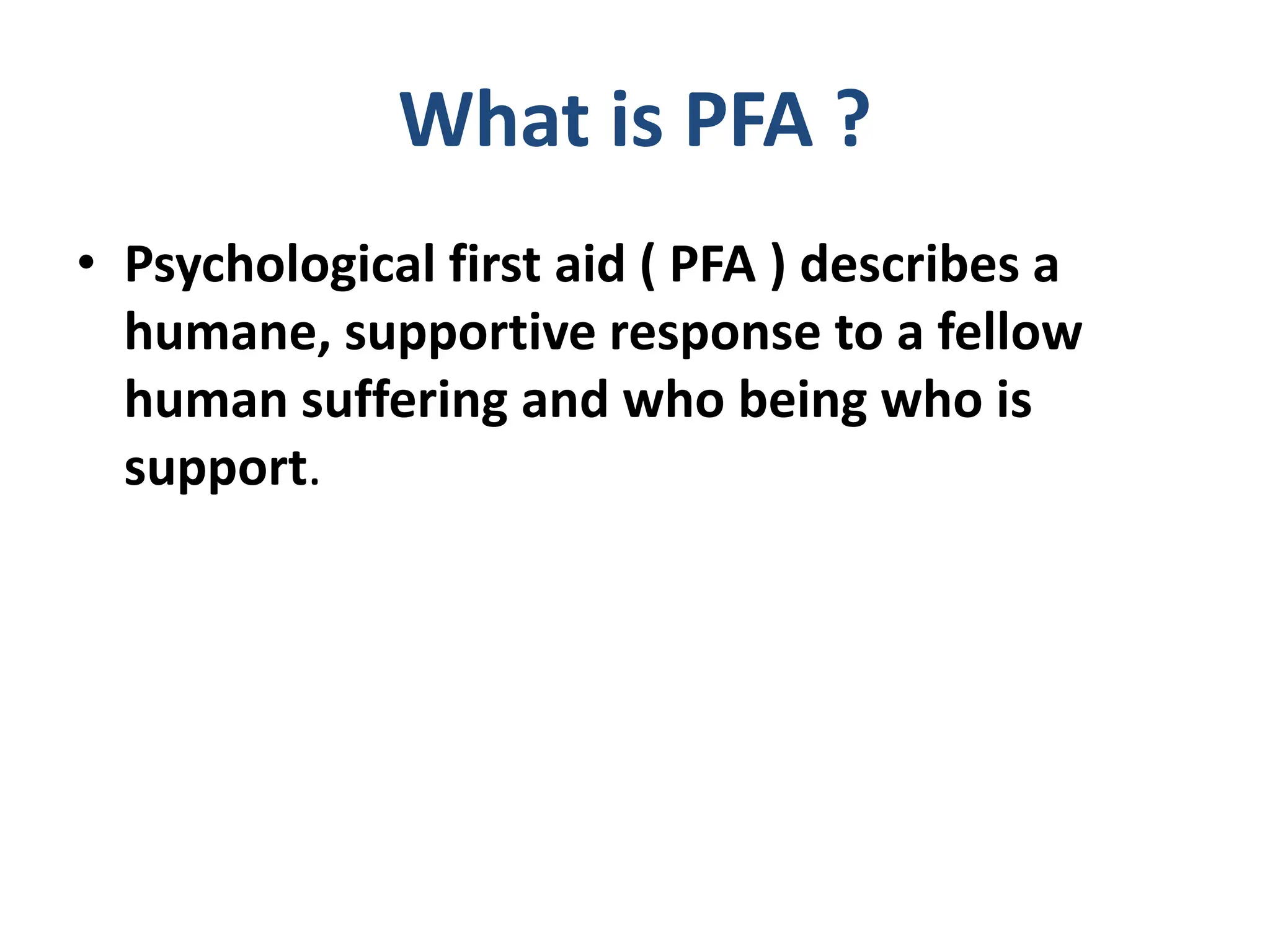 Psychological First Aid for Healthy Life | PPT